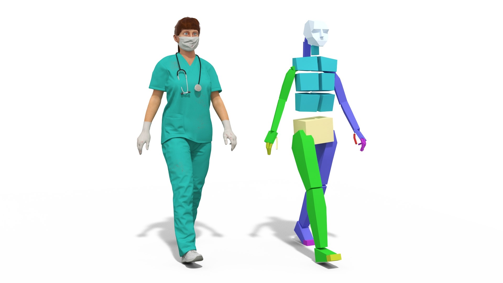 Female Surgeon Wearing Surgical Gown Fur Rigged 3D Model - TurboSquid ...