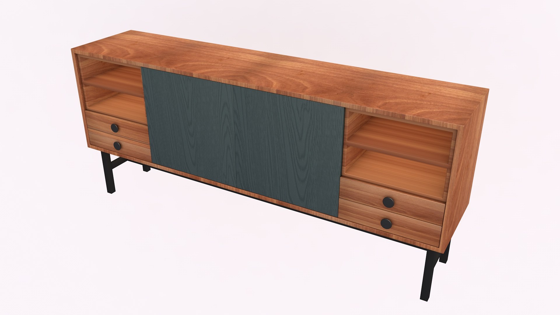 Mid-Century Modern Buffet Model - TurboSquid 1763858