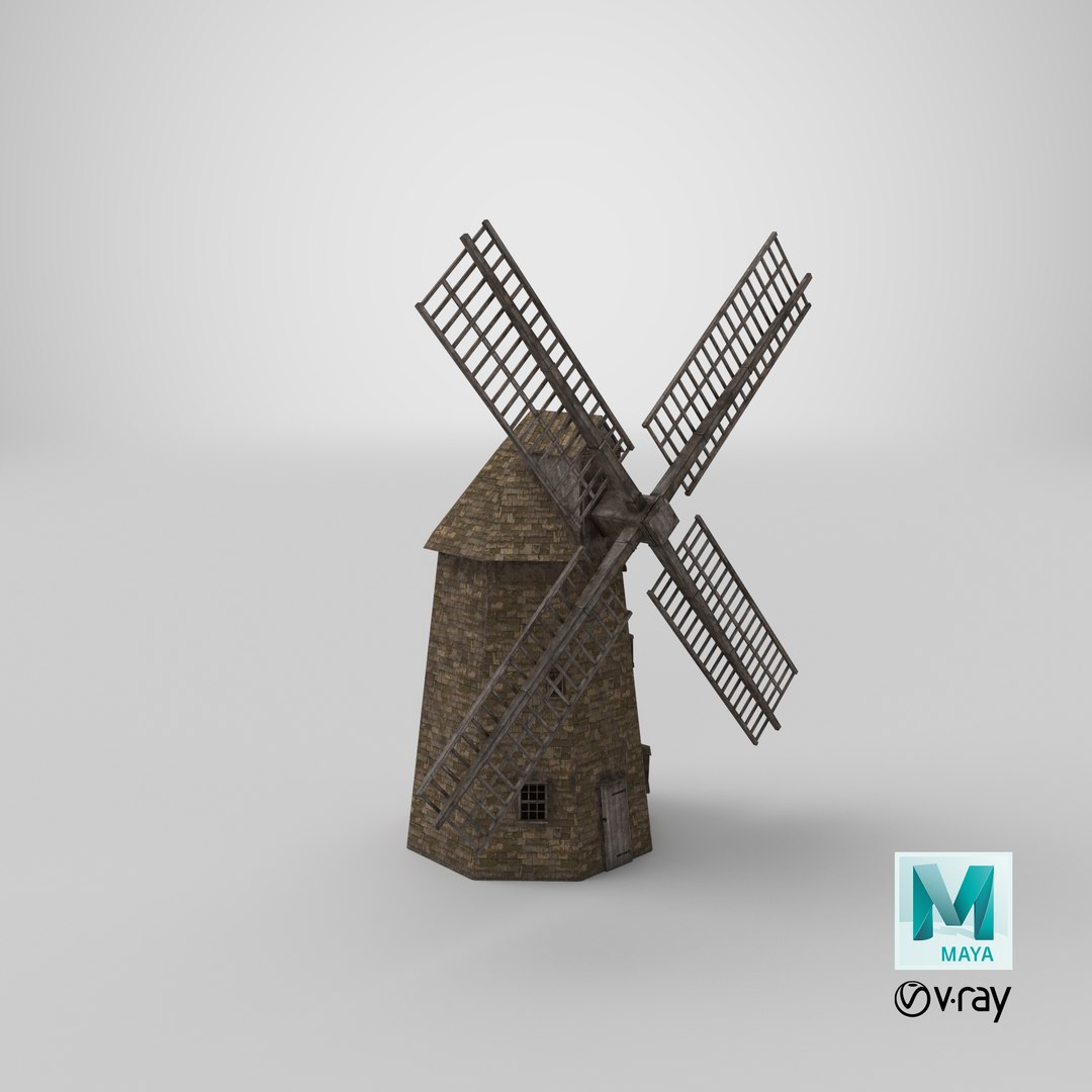 Old windmill 3D model - TurboSquid 1437101