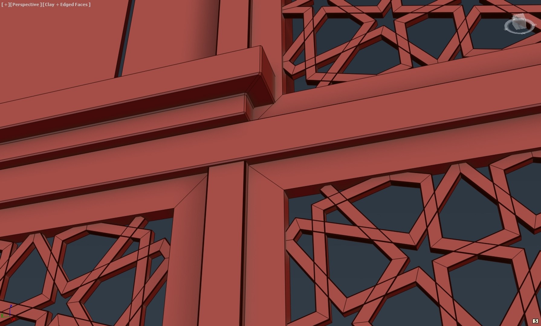 3d Islamic Arched Window Model