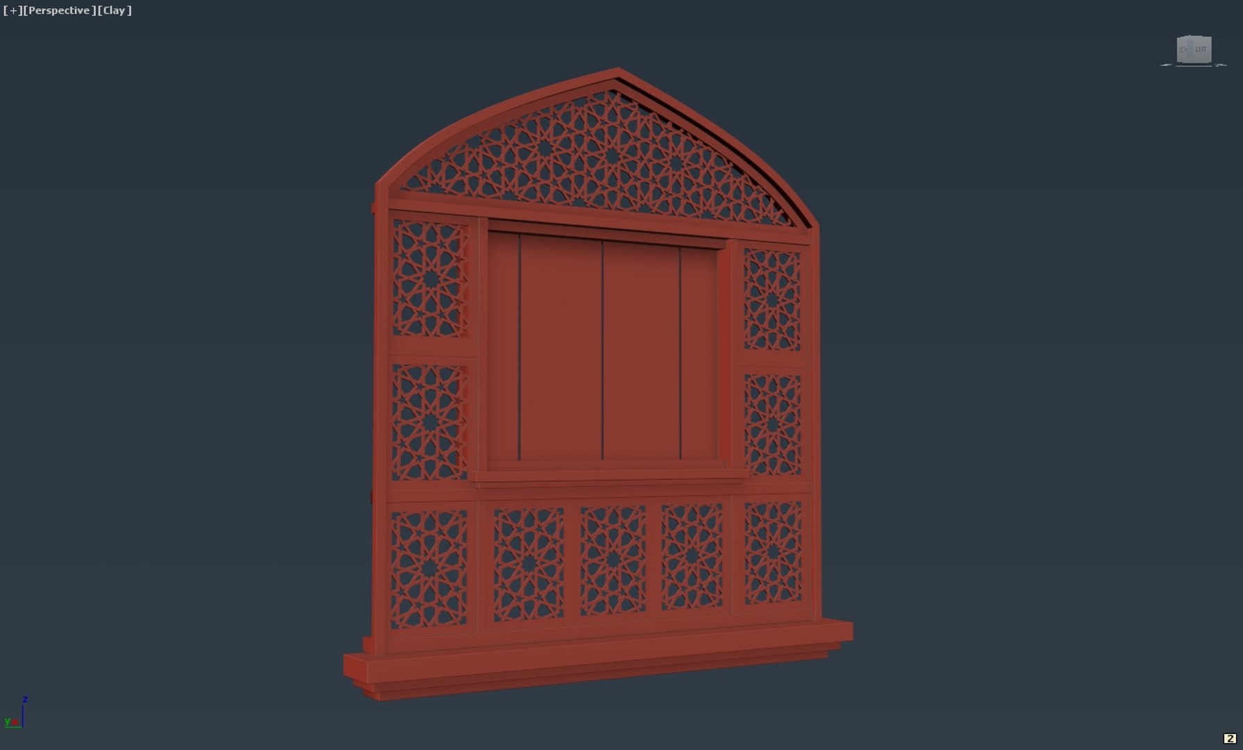3d Islamic Arched Window Model