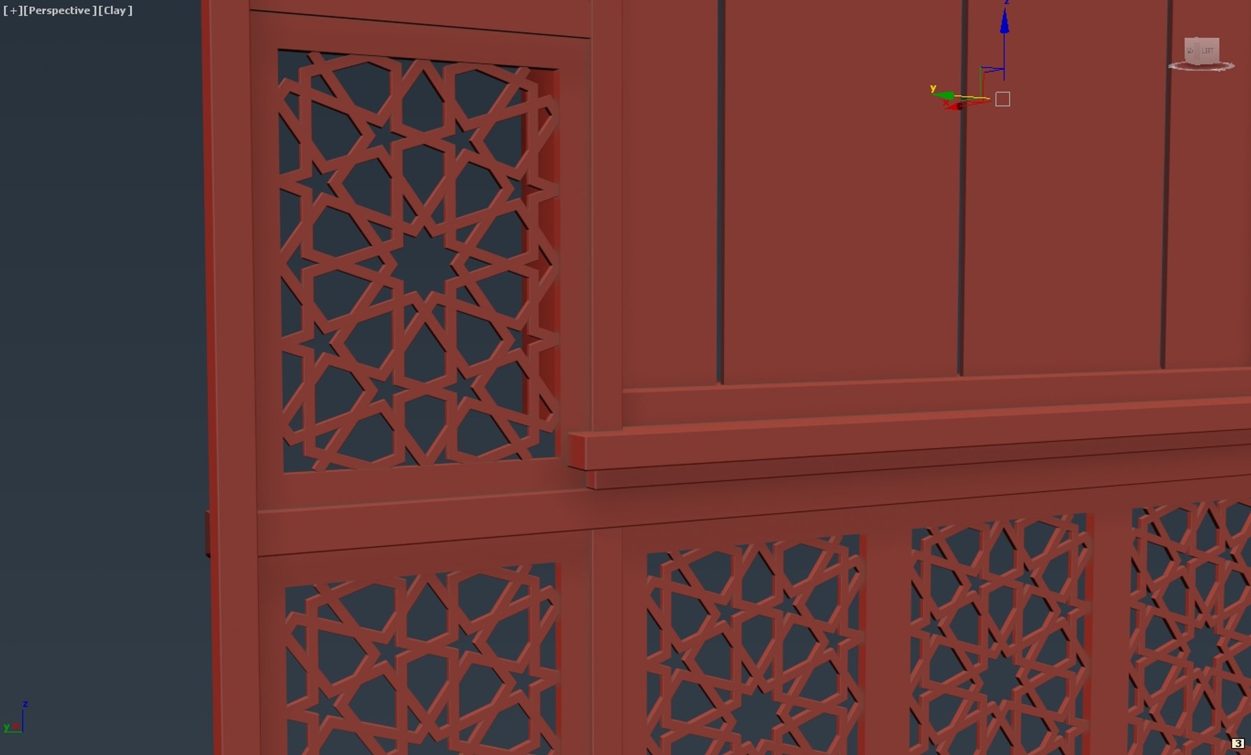 3d Islamic Arched Window Model