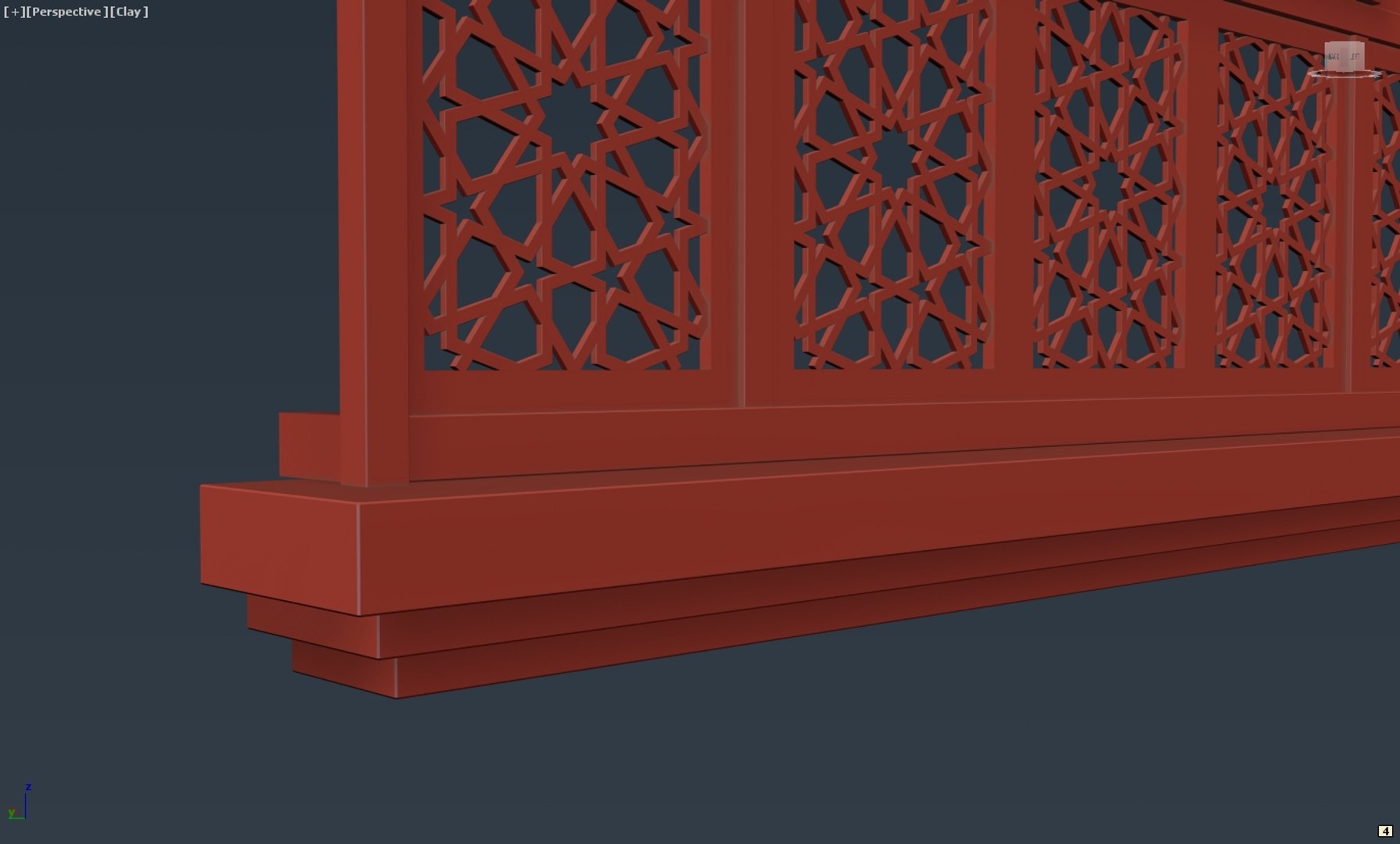 3d Islamic Arched Window Model