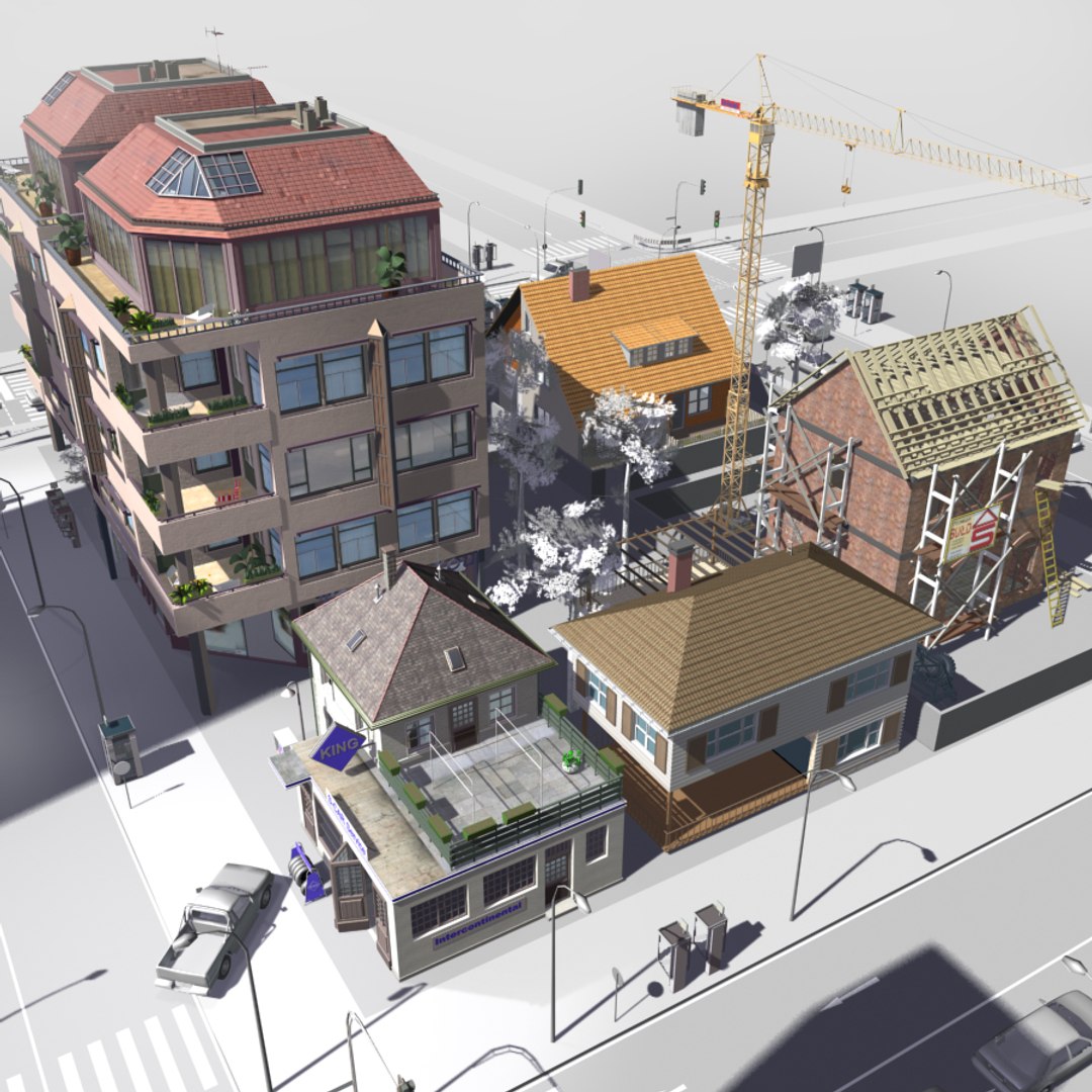 Max Urban Block Buildings Construction