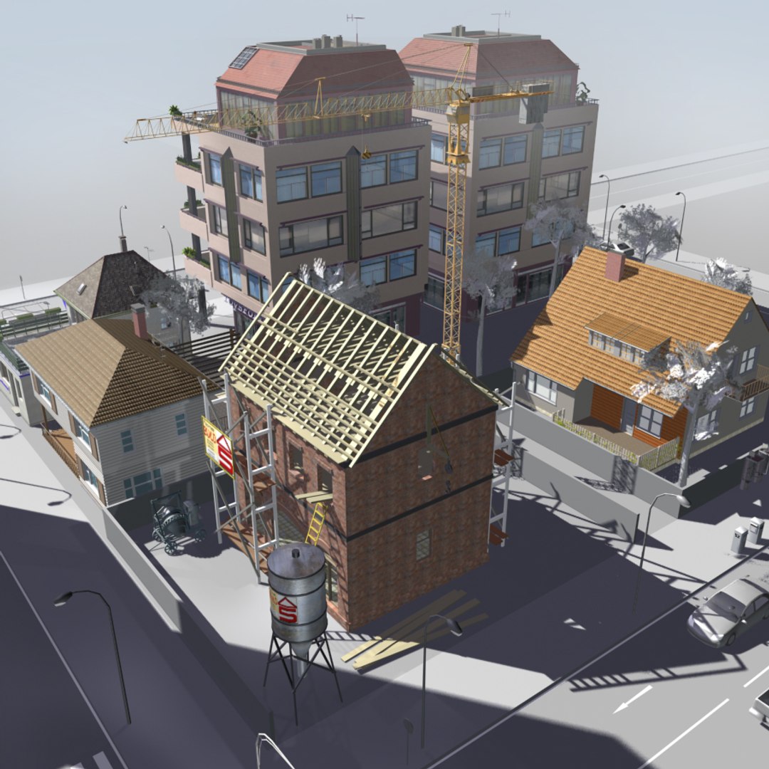 Max Urban Block Buildings Construction