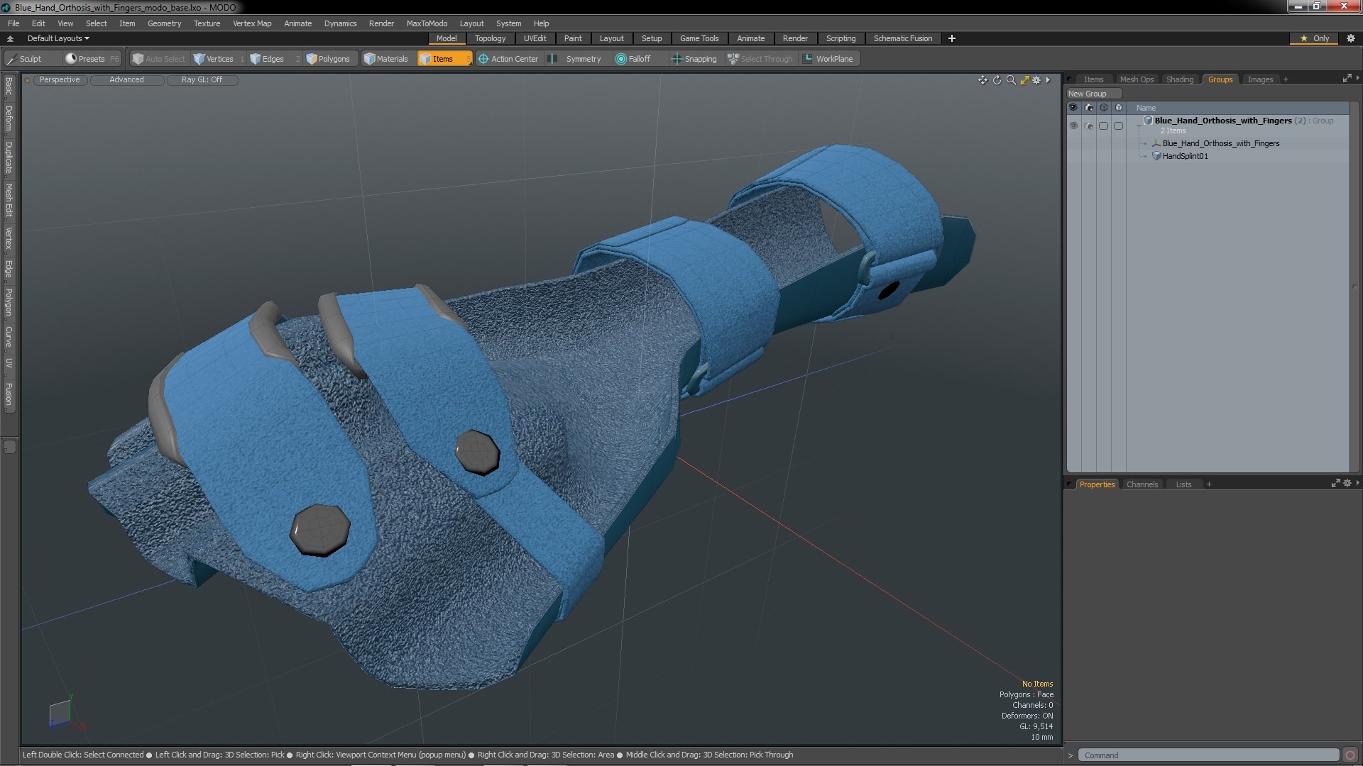 Blue Hand Orthosis With Fingers 3D Model - TurboSquid 2121910