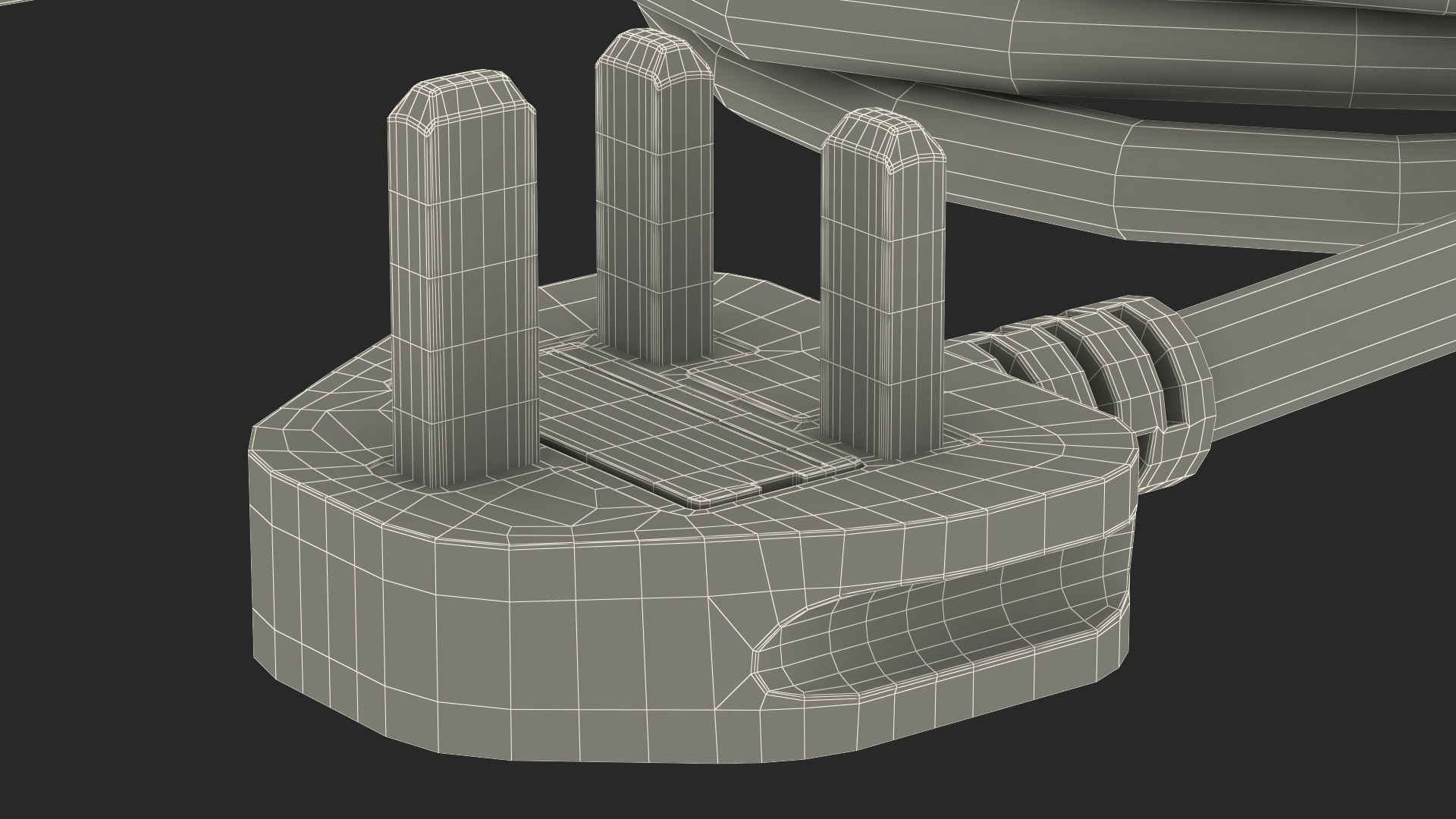 PC Power Cord English 3D Model - TurboSquid 1942057