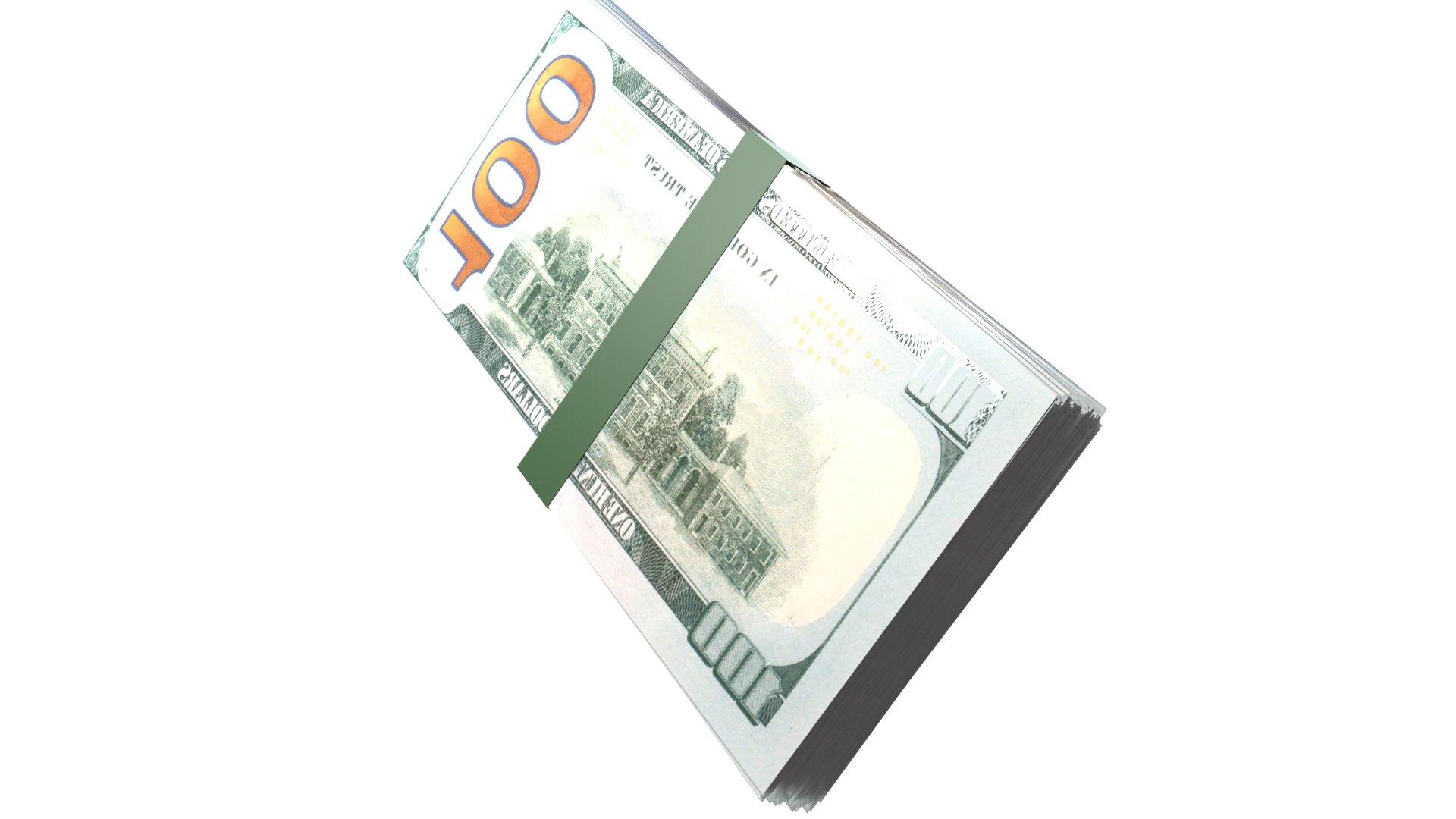 100 Dollar Bills Stack 3D Model - TurboSquid 1825130