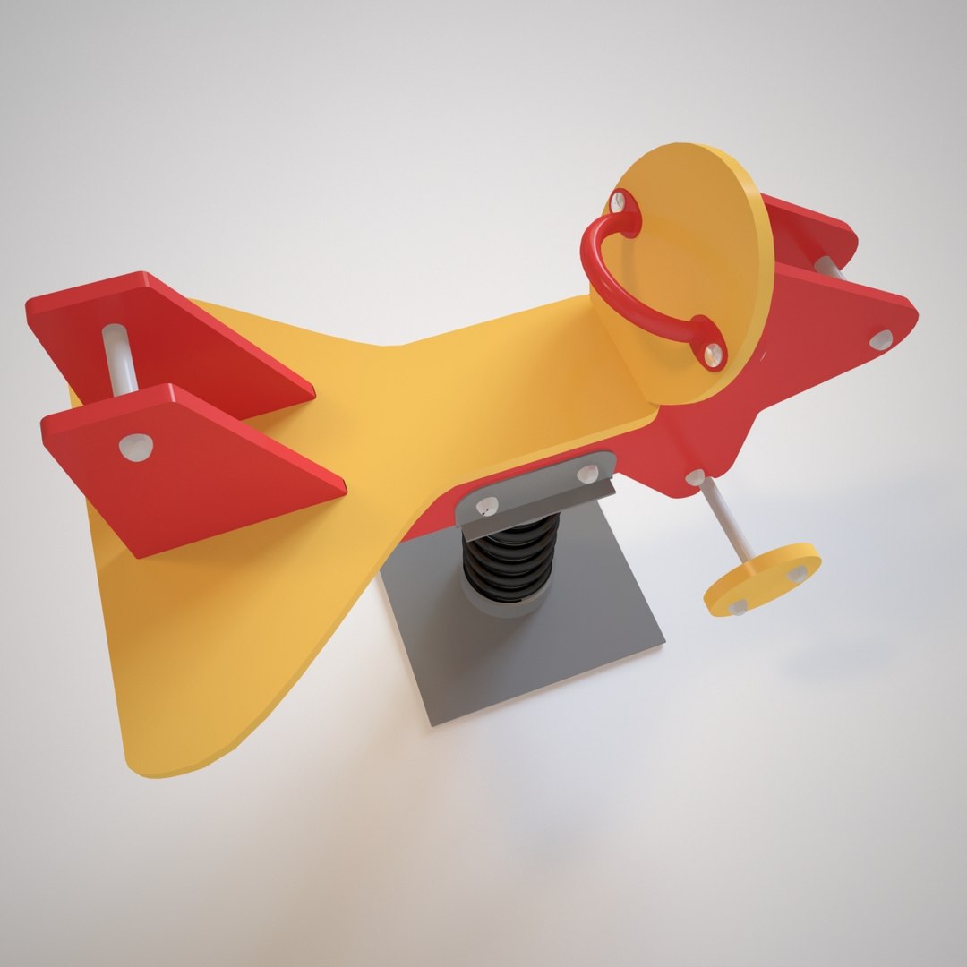 Playground Spring Airplane 3D Model - TurboSquid 1236032