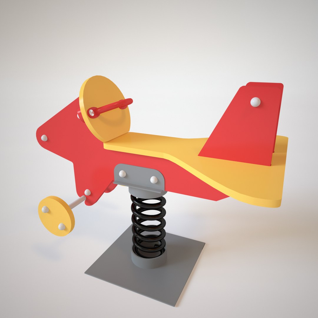 Playground Spring Airplane 3D Model - TurboSquid 1236032