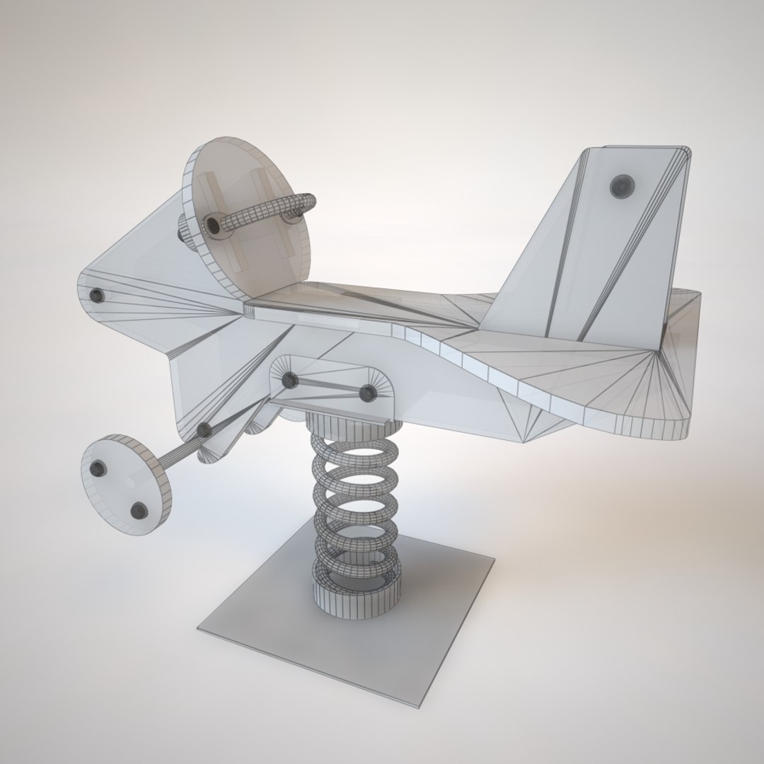 Playground Spring Airplane 3D Model - TurboSquid 1236032