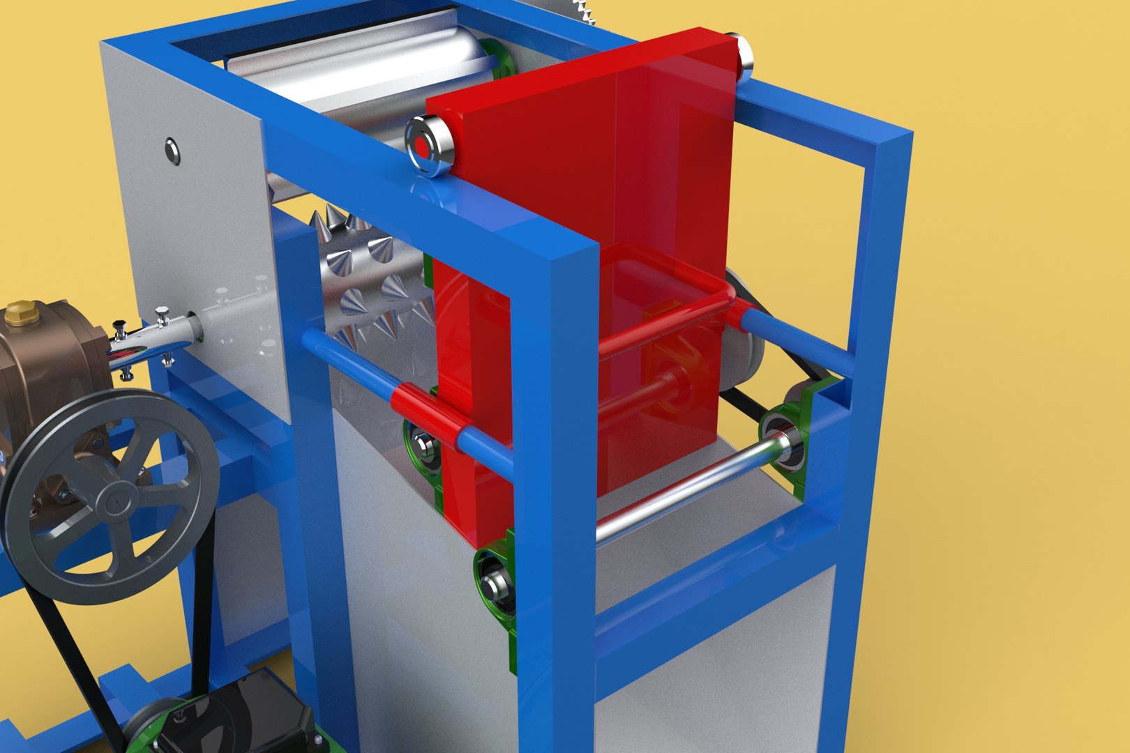 HUSK MACHINE COCONUT PEELING TOOL SHUCKER CUT REMOVAL SKIN FRUIT 3D ...