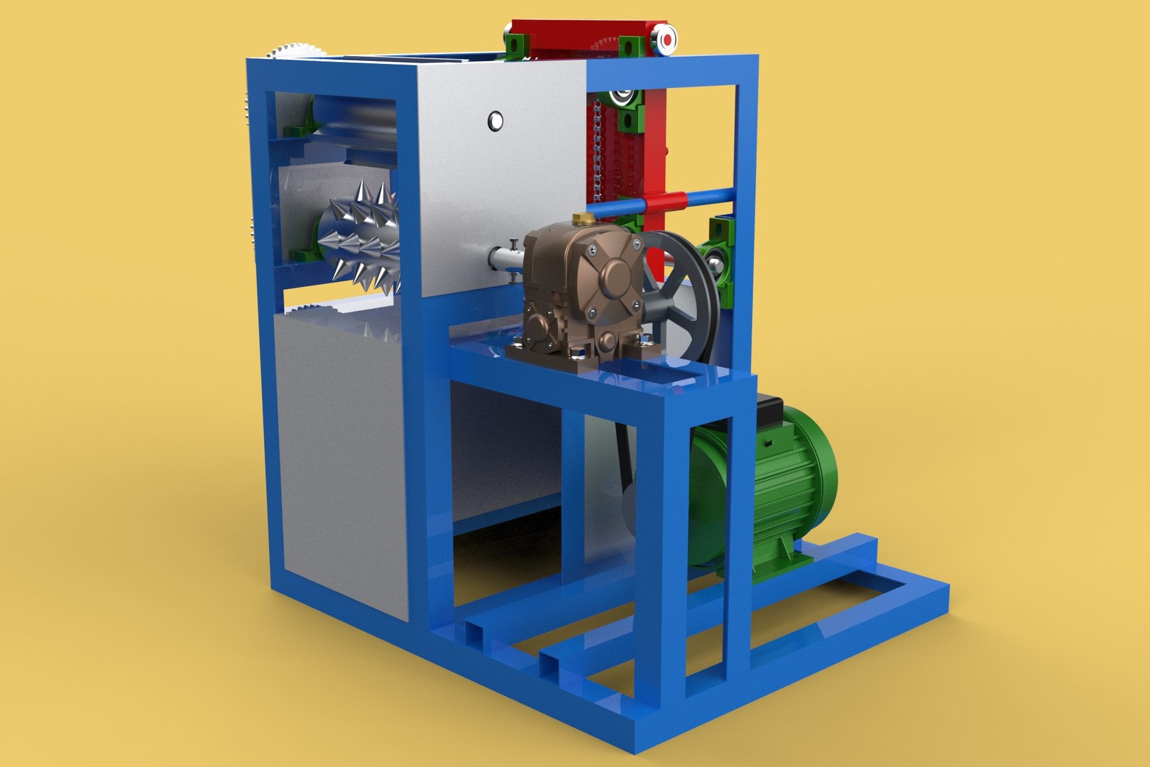 HUSK MACHINE COCONUT PEELING TOOL SHUCKER CUT REMOVAL SKIN FRUIT 3D ...