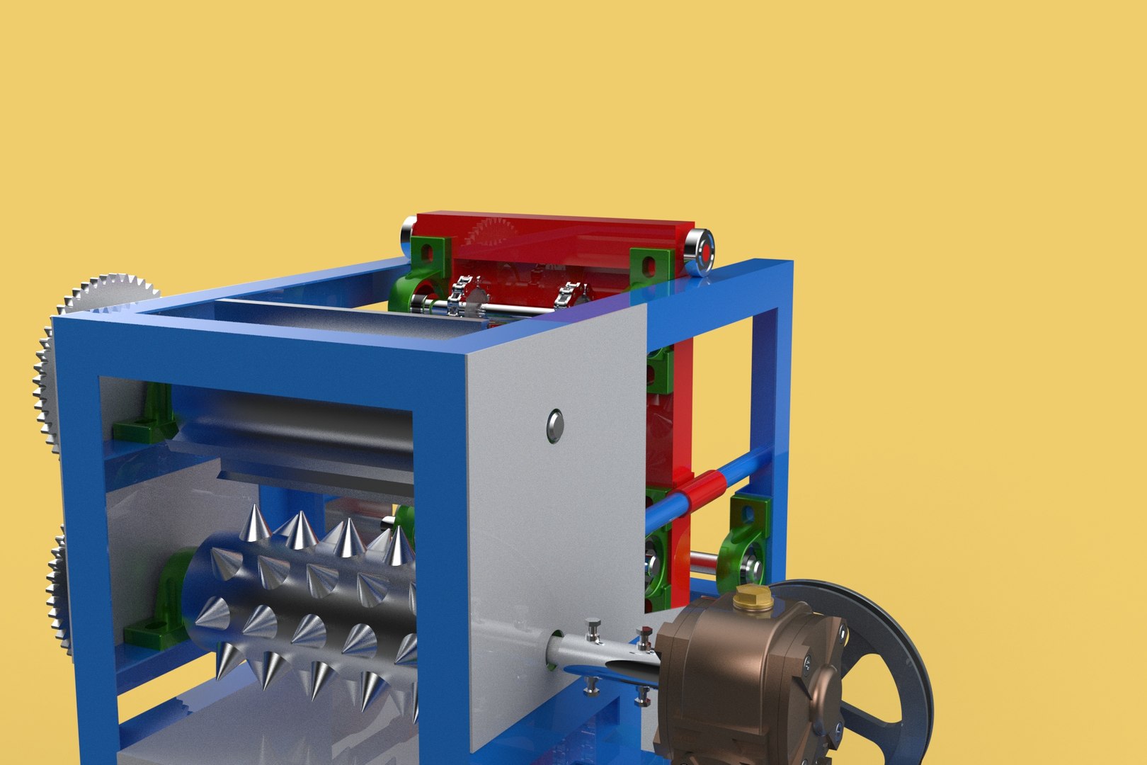 HUSK MACHINE COCONUT PEELING TOOL SHUCKER CUT REMOVAL SKIN FRUIT 3D ...