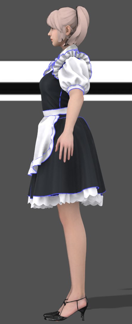 Maid Uniform Marvelous Designer Project 3D Model - TurboSquid 1758243