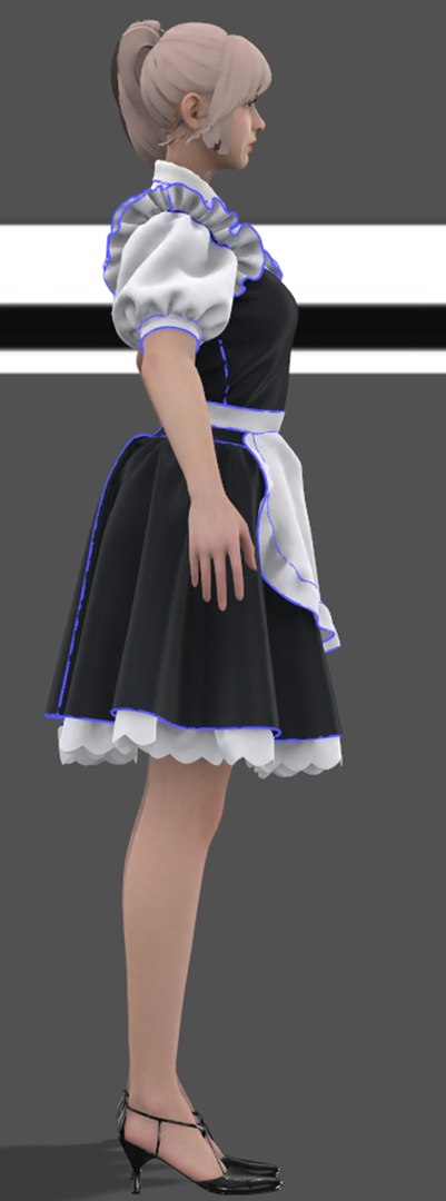 Maid Uniform Marvelous Designer Project 3D Model - TurboSquid 1758243