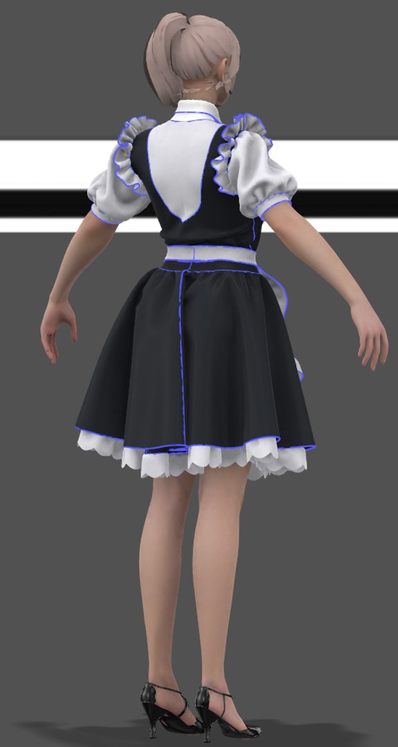 Maid Uniform Marvelous Designer Project 3D Model - TurboSquid 1758243