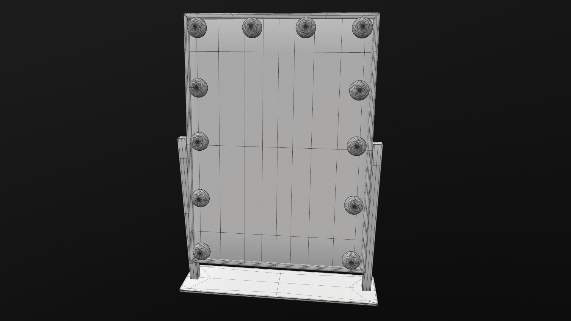 3D Mirror Studio Makeup Mirror Model - TurboSquid 1946537