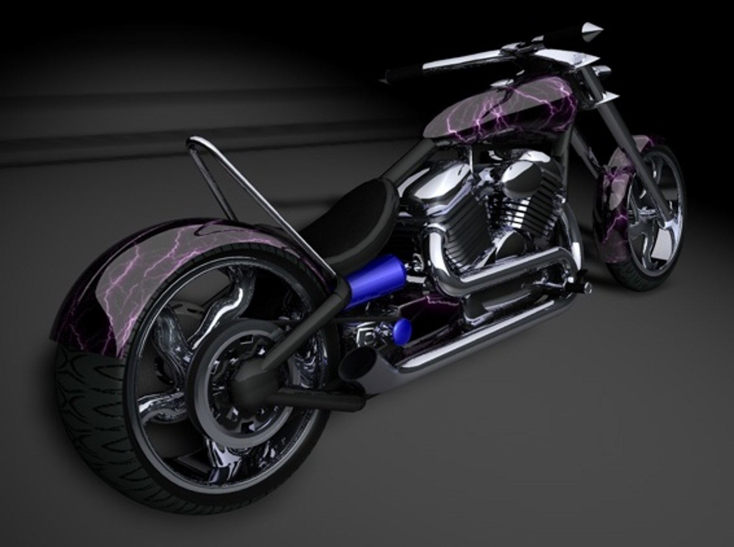 Custom Chopper 3d Model