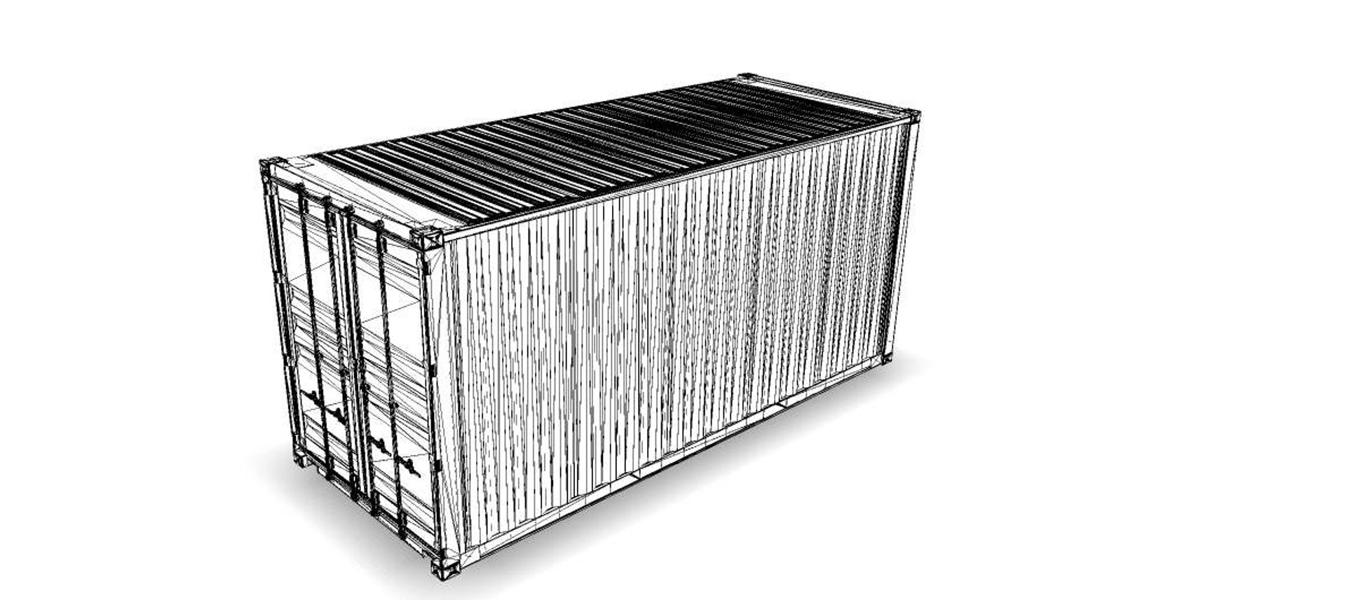 20 Cube Container 3d Model