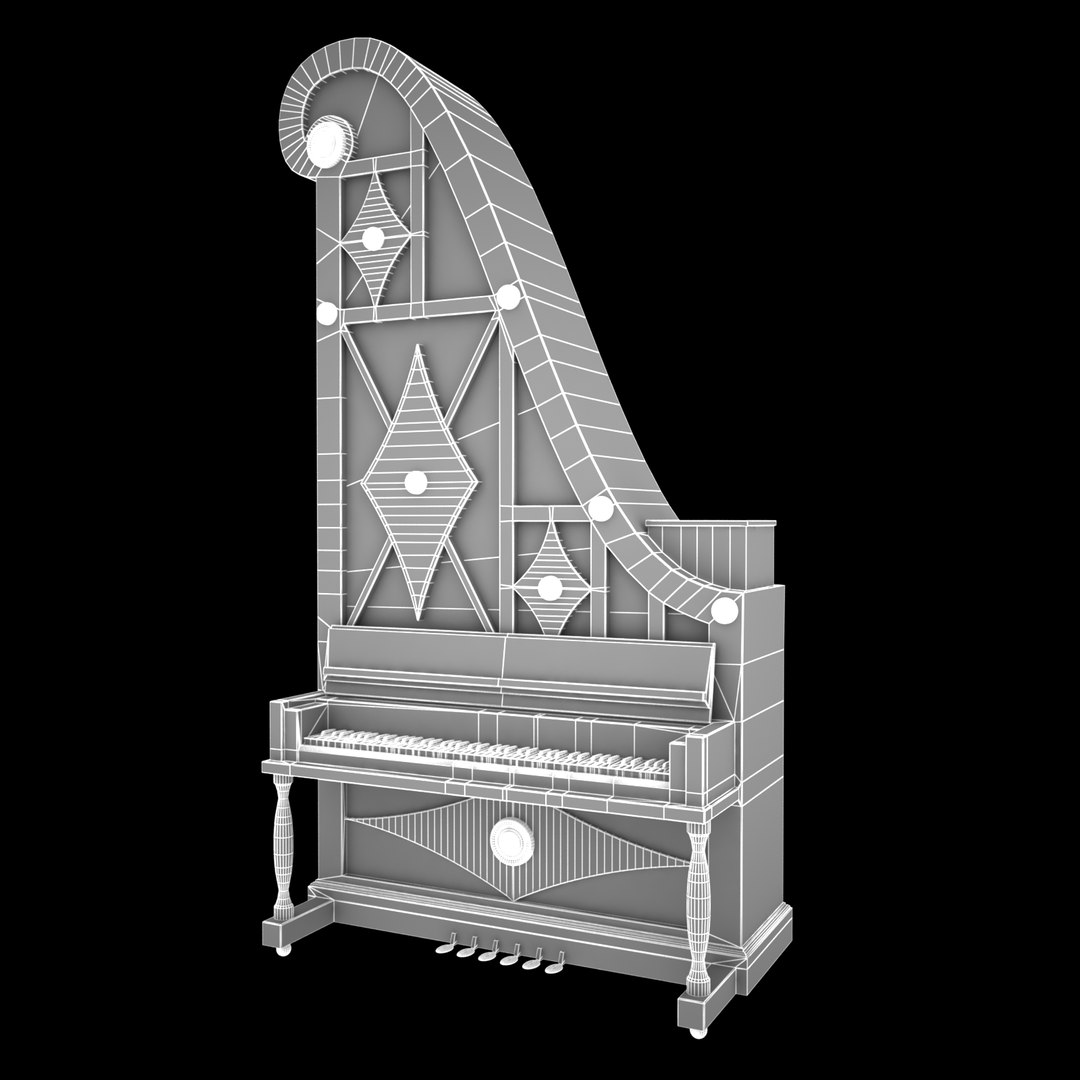 3ds Max Giraffe Piano