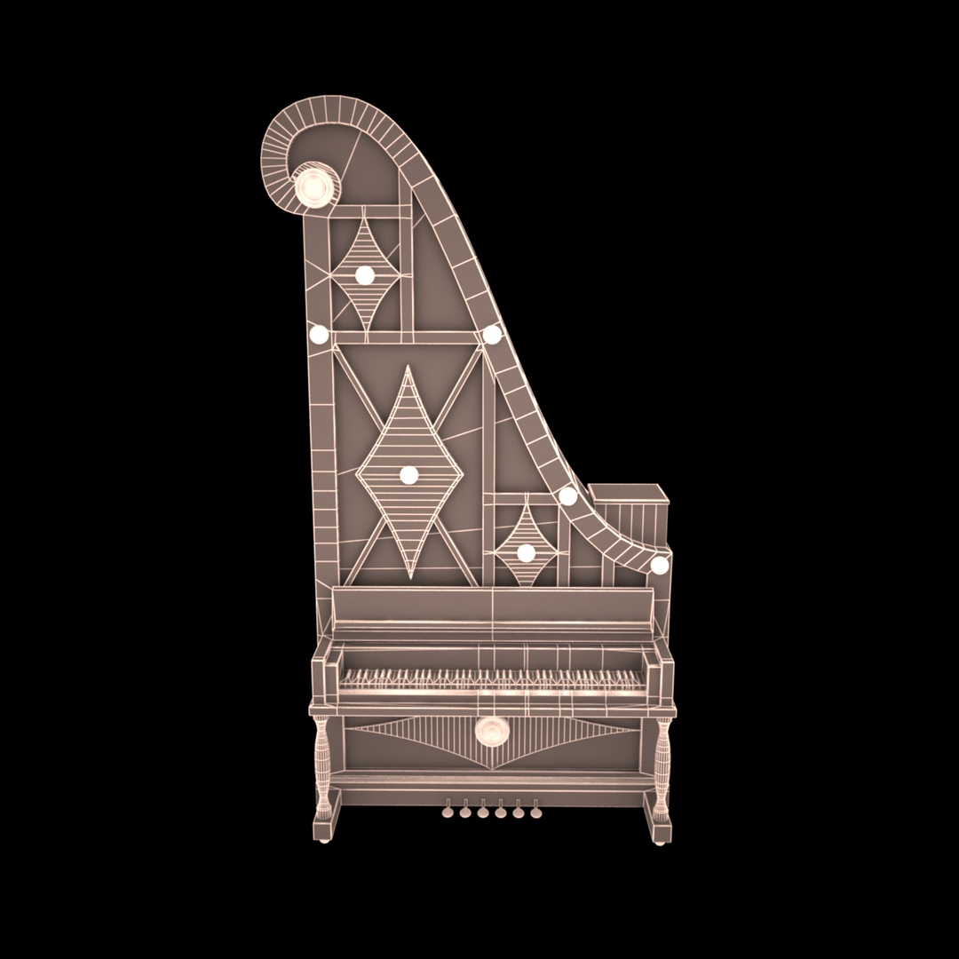 3ds Max Giraffe Piano