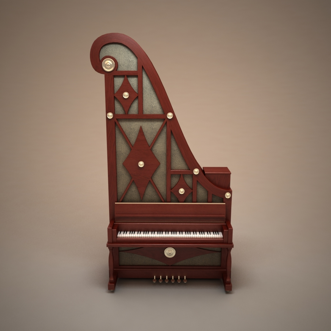 3ds Max Giraffe Piano