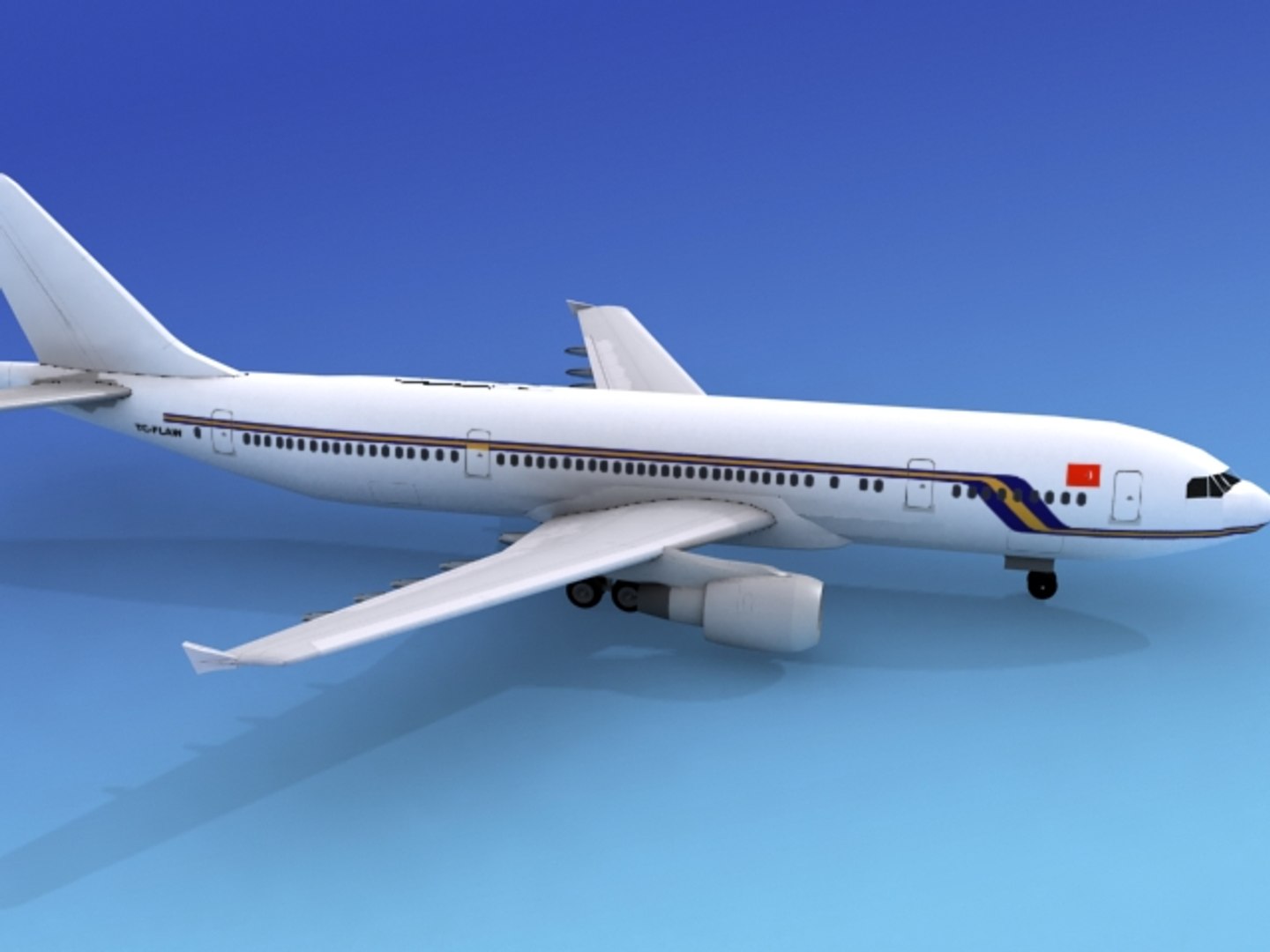 3d Model Of Airline Airbus A300 Air