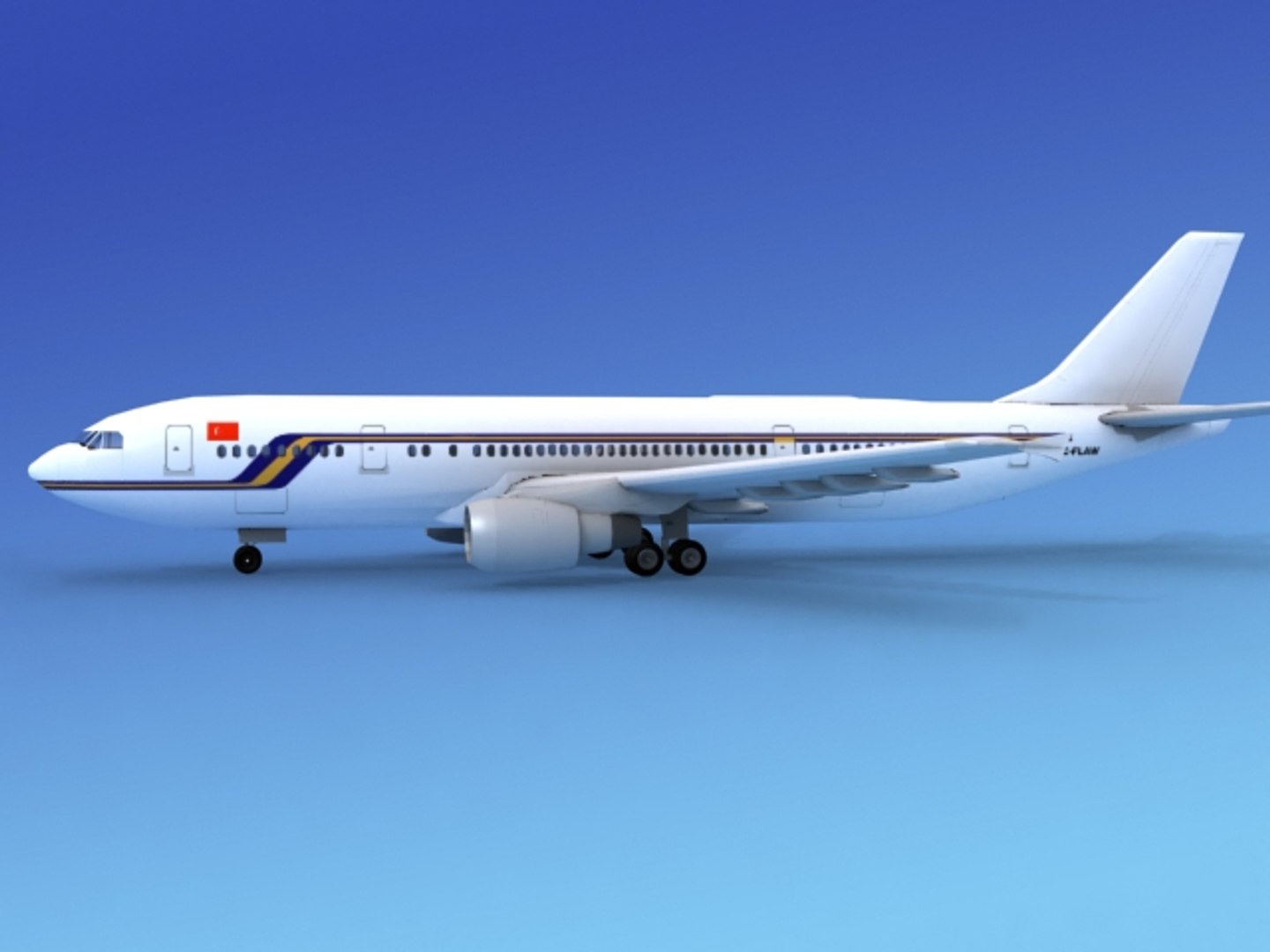 3d Model Of Airline Airbus A300 Air