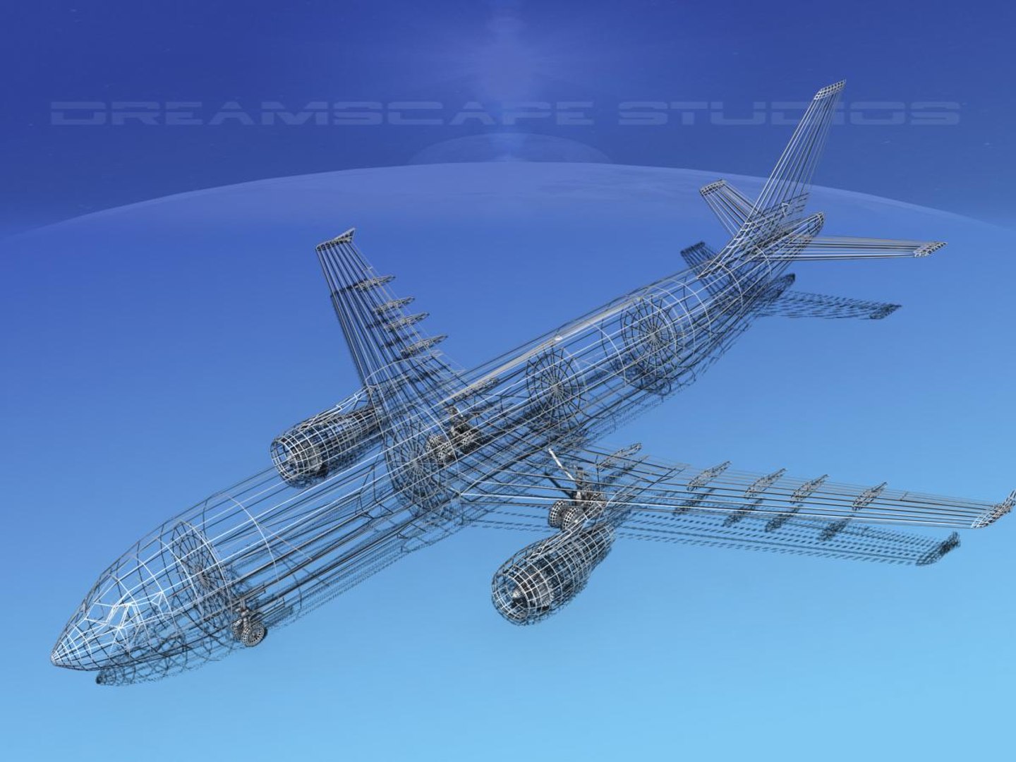 3d Model Of Airline Airbus A300 Air