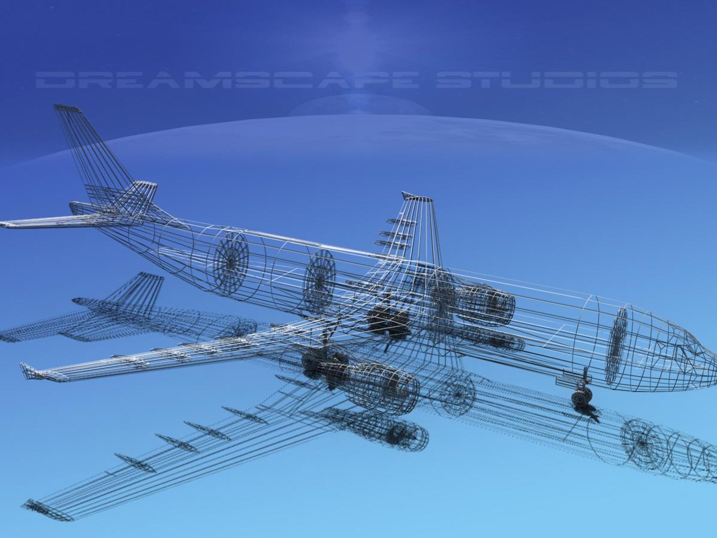 3d Model Of Airline Airbus A300 Air