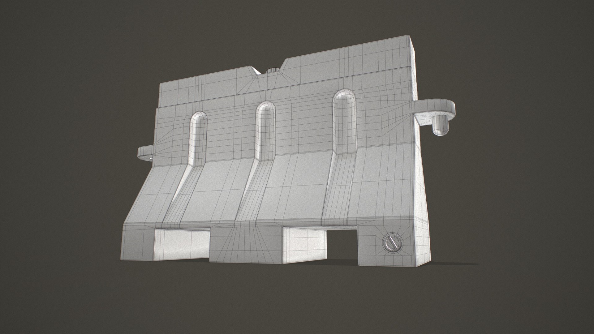 Portable traffic barrier 3D model - TurboSquid 1648800