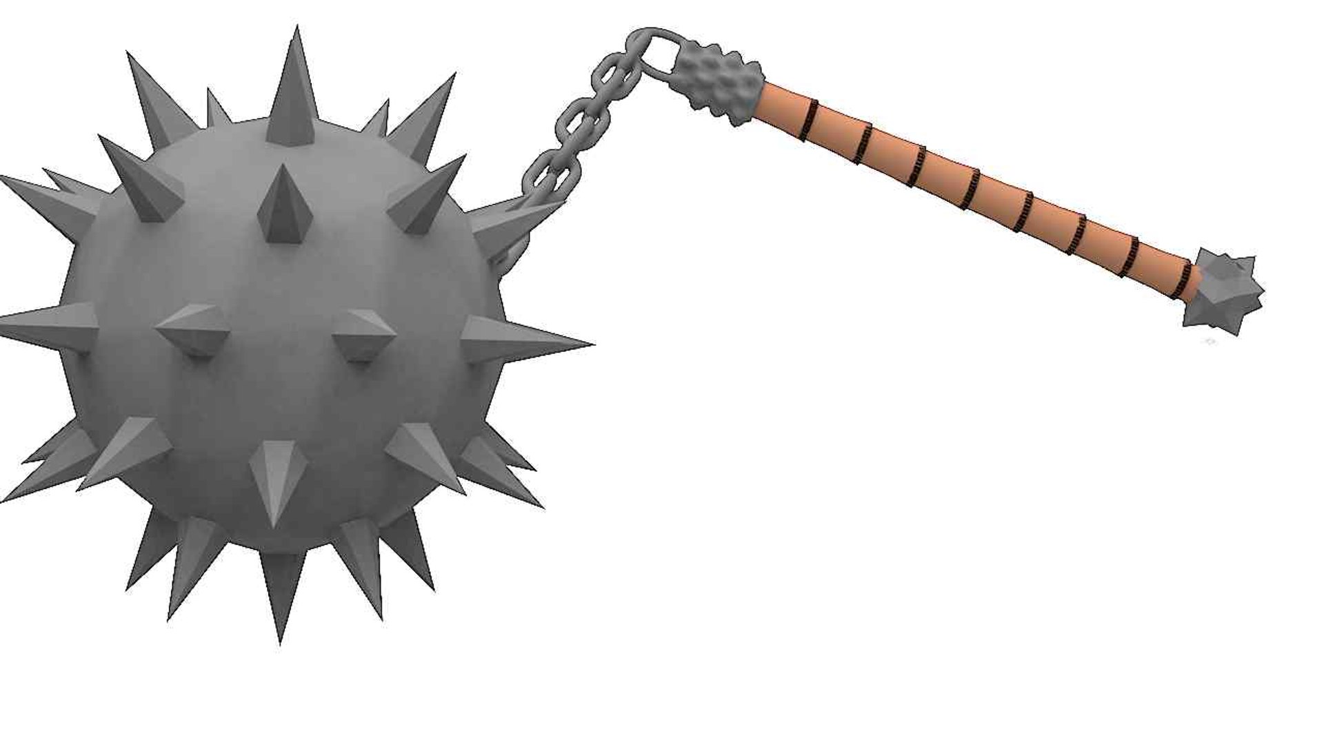 Spiked Ball Mace 3ds