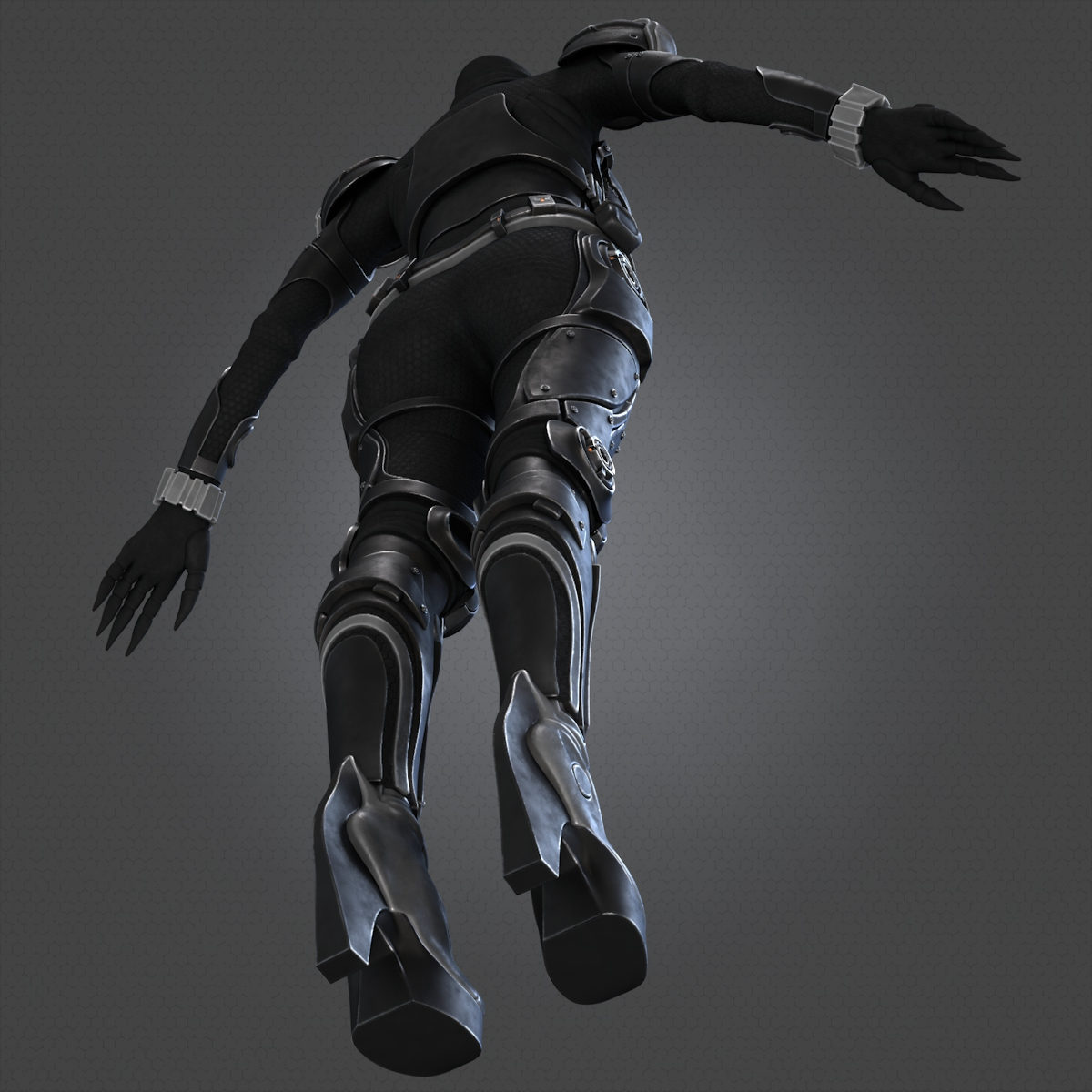 3d model of sci-fi suit female