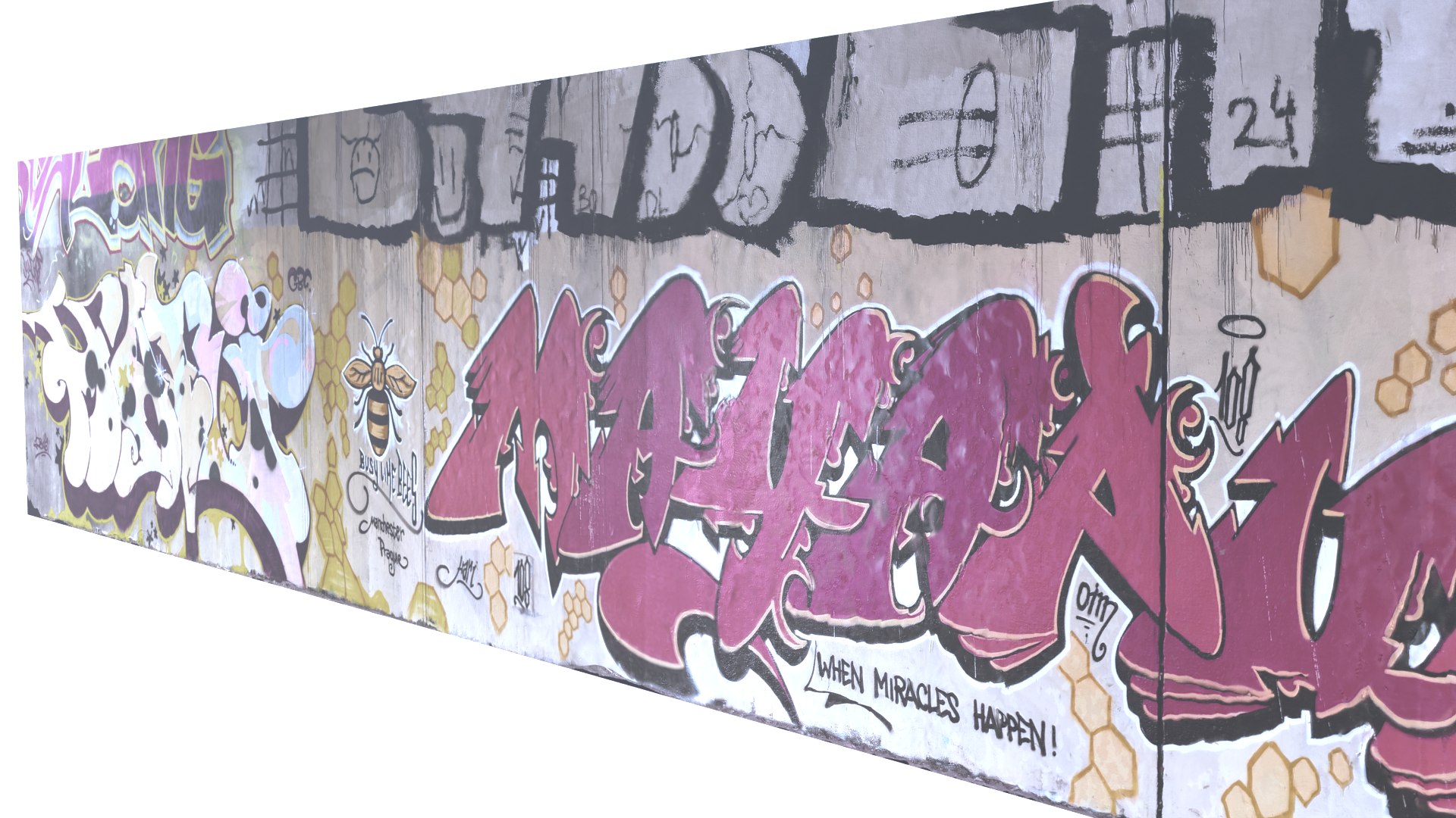 3D Graffiti Wall II - TurboSquid 2230454