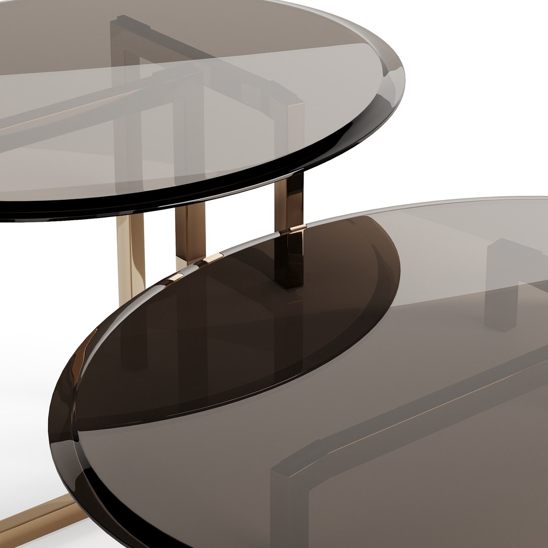 3D model Fendi Casa Ford Glass Table - TurboSquid 1891348