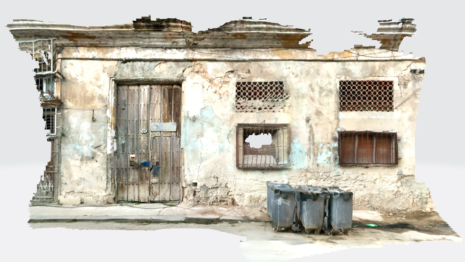 3D Old Havana Facade Model - TurboSquid 1968389