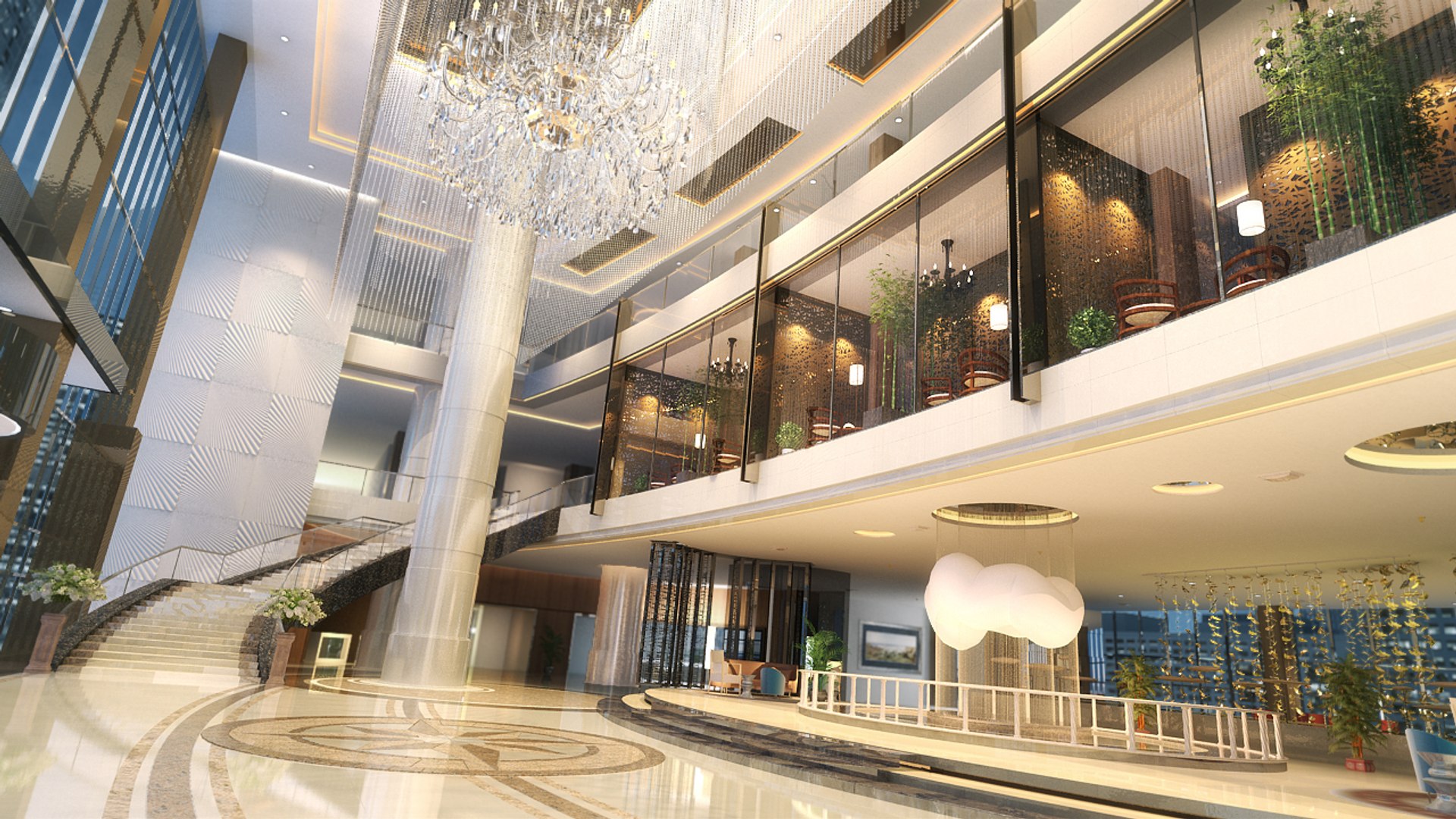 Hotel Lobby 3D 모델 - TurboSquid 2060093
