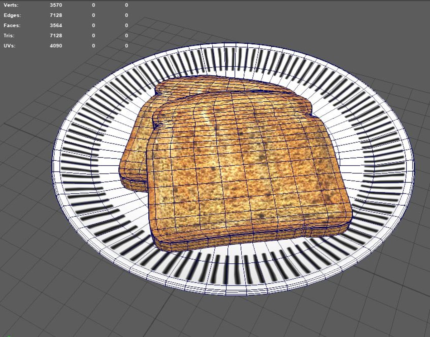 Bread Food Toast 3D Model - TurboSquid 1521343