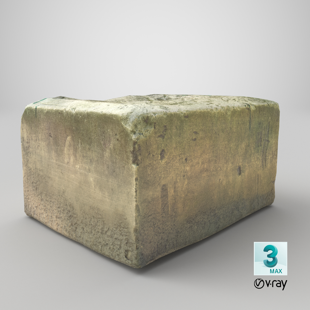 Old concrete block 01 3D model - TurboSquid 1513068