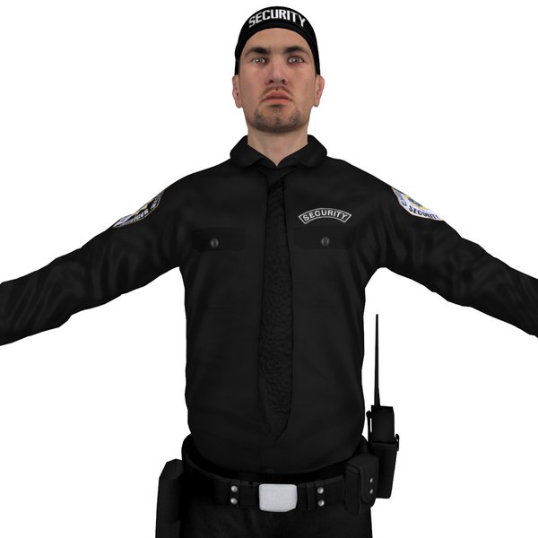 3d model security guard