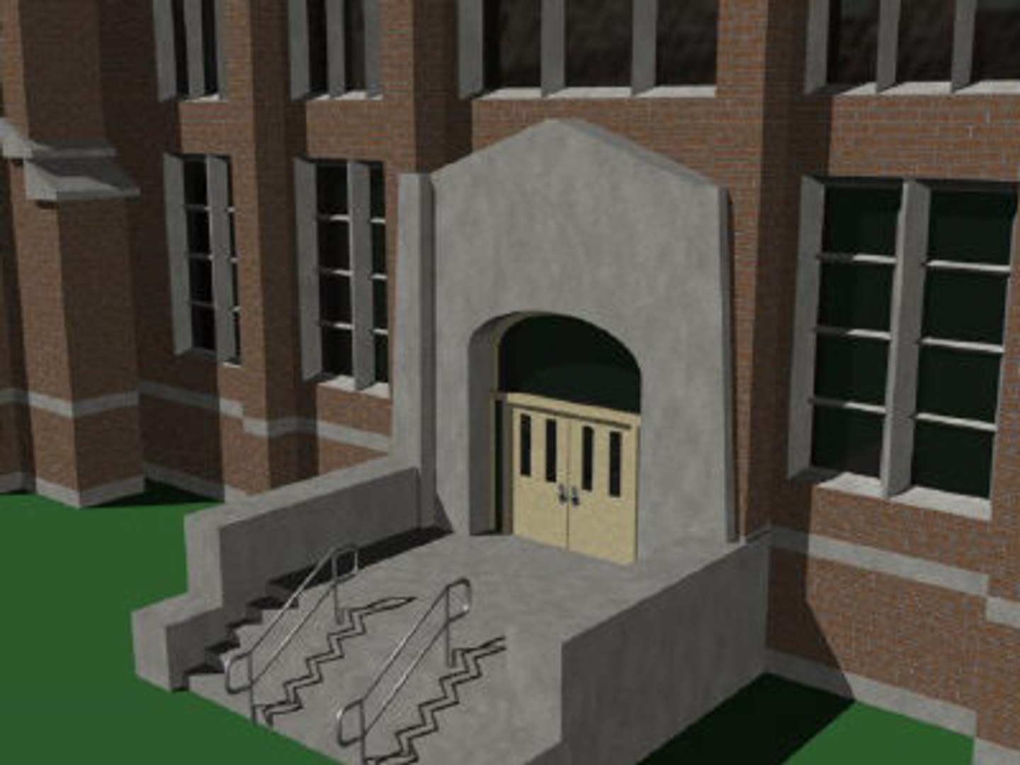 Building University Campus 3d Model