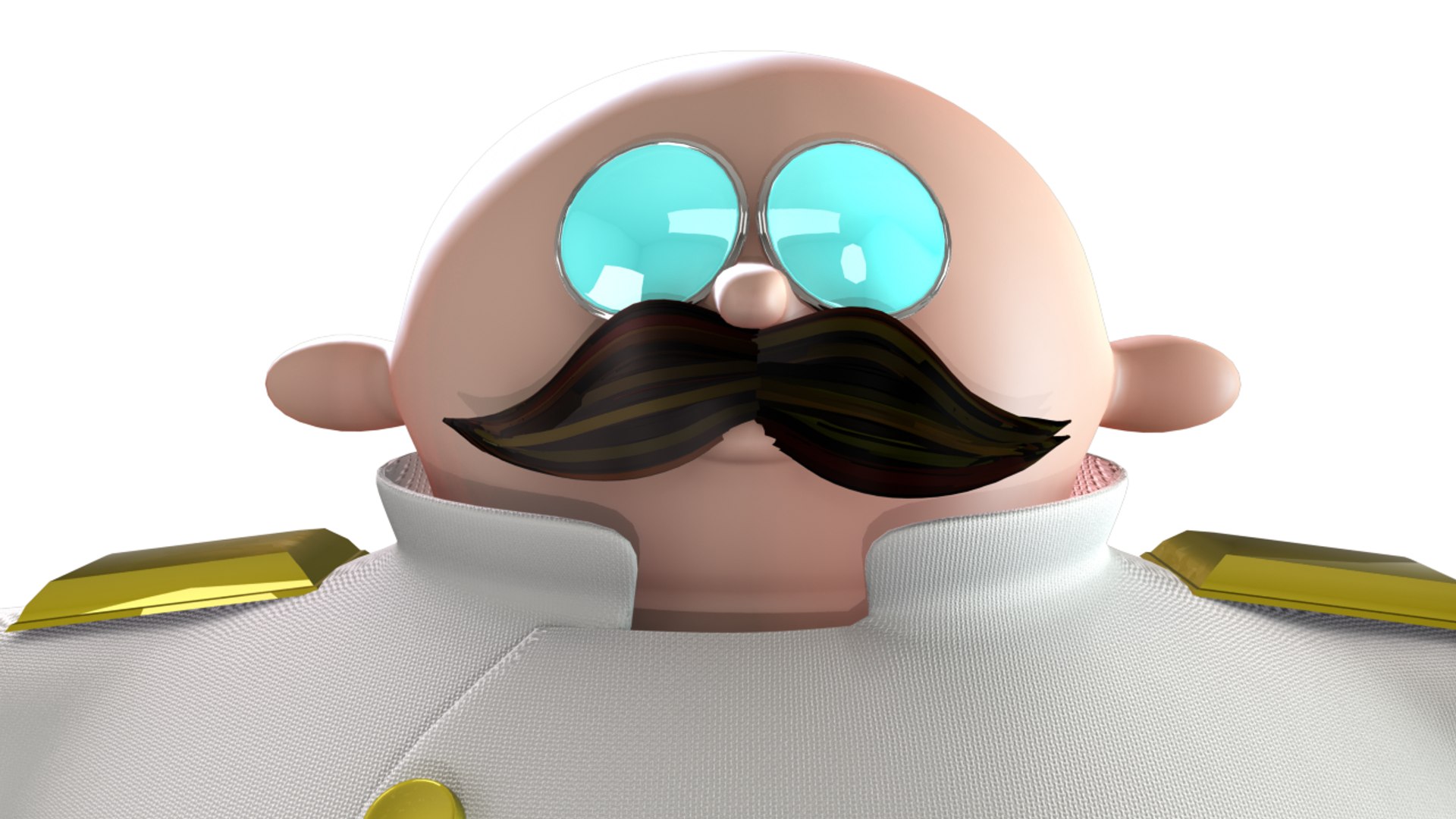 3D Fat Colonel Villain Scientist Model - TurboSquid 1228968