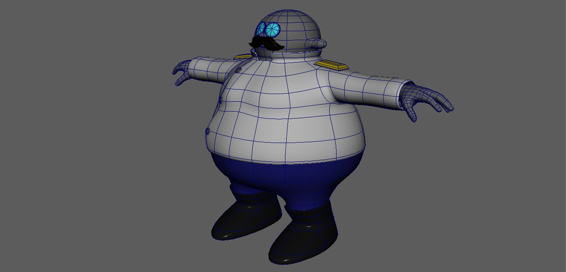 3D Fat Colonel Villain Scientist Model - TurboSquid 1228968