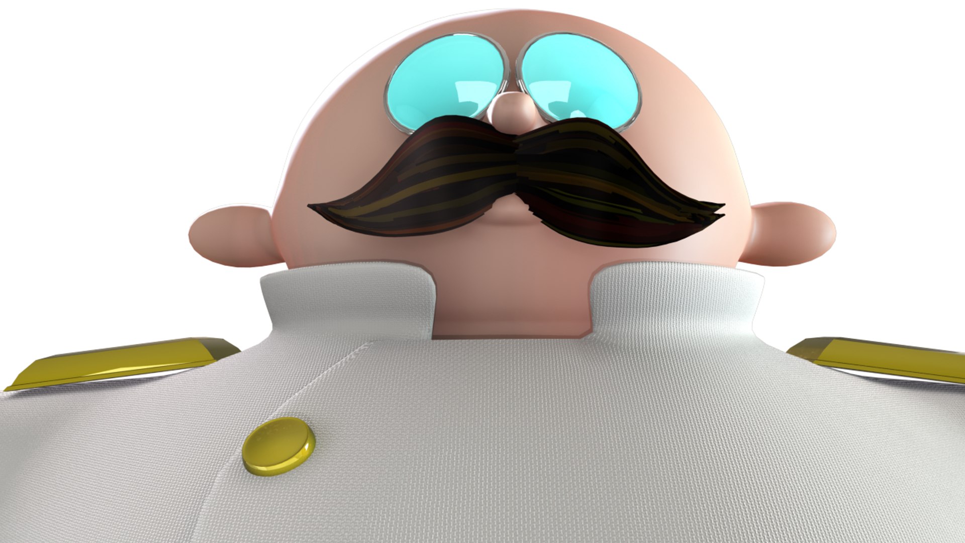3D Fat Colonel Villain Scientist Model - TurboSquid 1228968