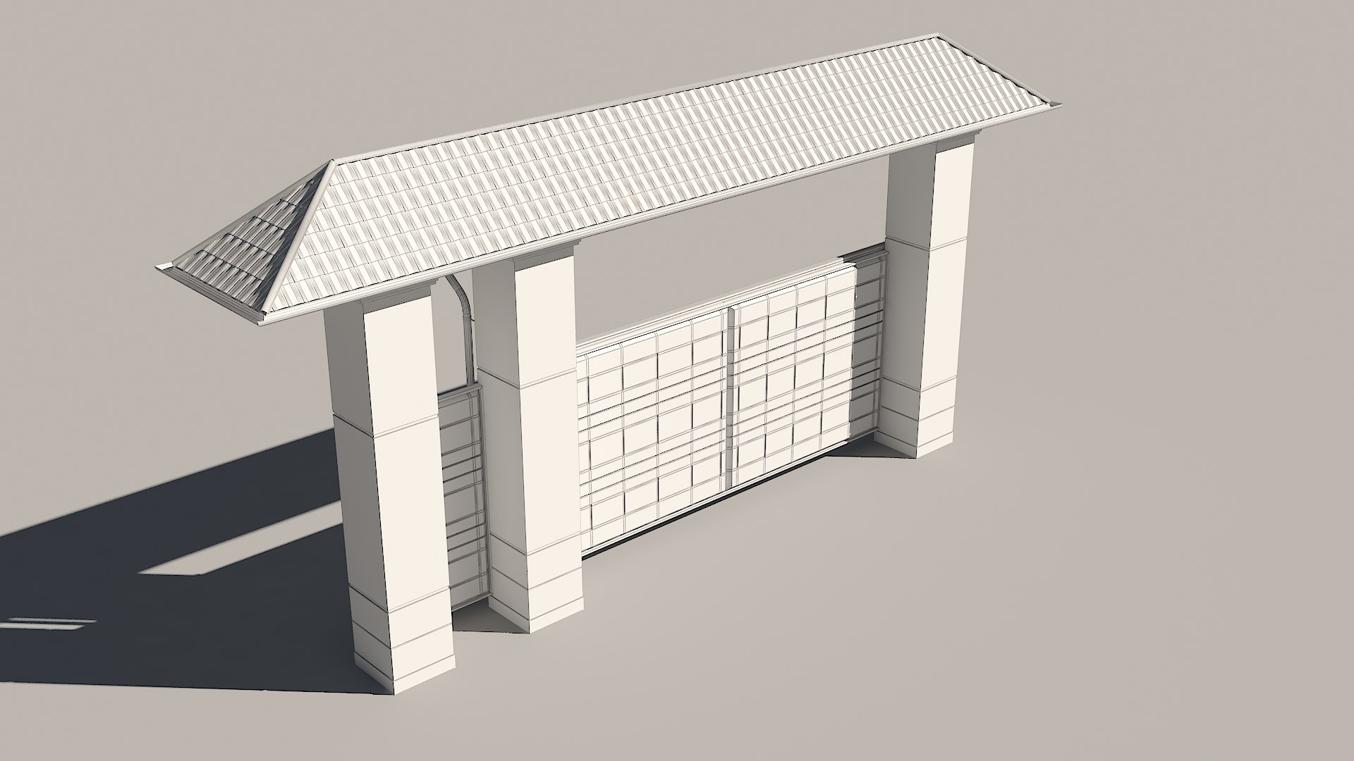 3D Gates Exterior Architecture - TurboSquid 1601517