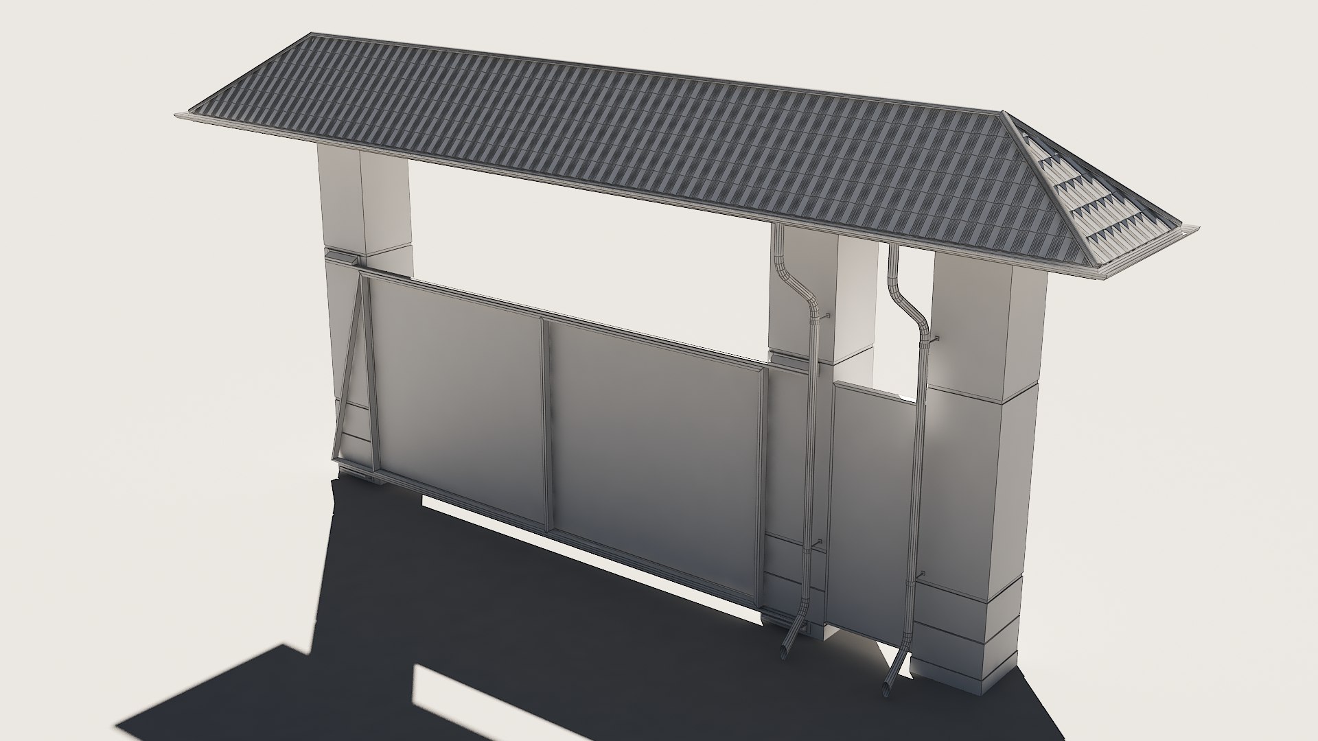 3D Gates Exterior Architecture - TurboSquid 1601517