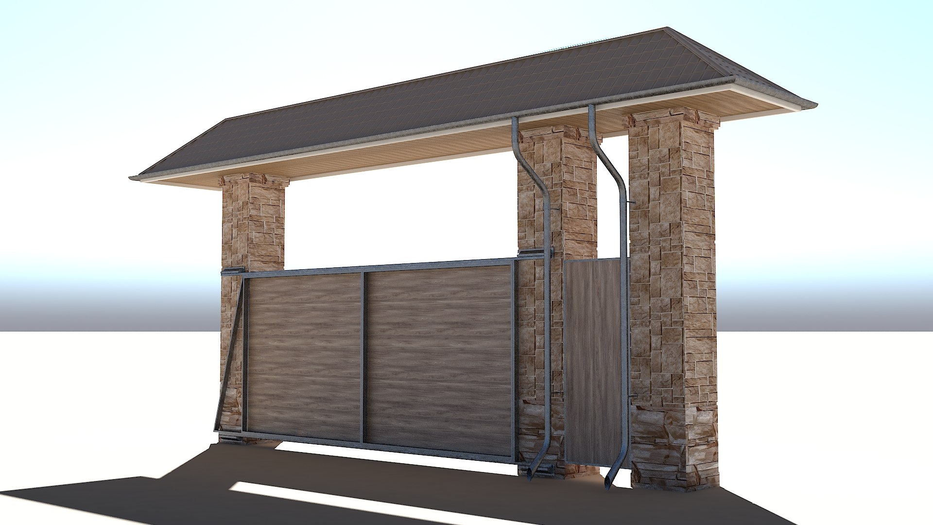 3D Gates Exterior Architecture - TurboSquid 1601517