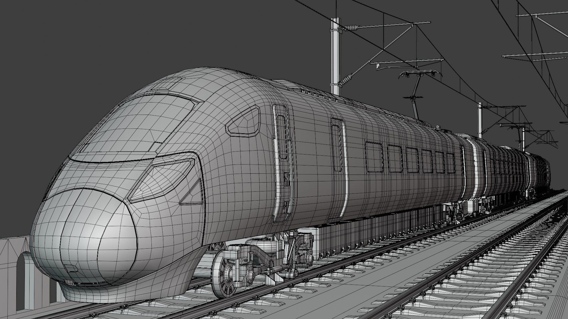 3D Viaduct With Hitachi Azuma Train - TurboSquid 2387997