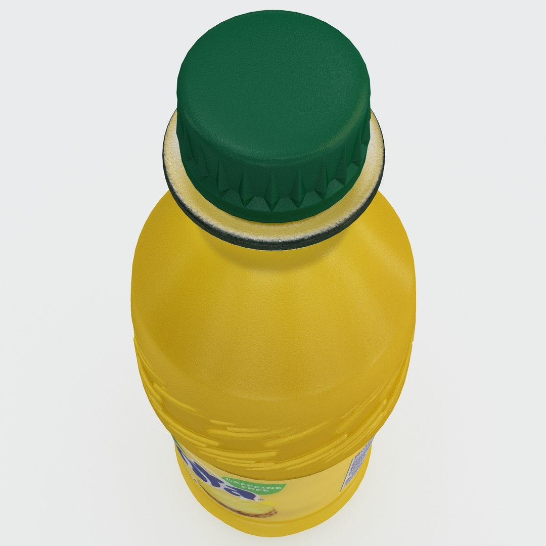 3d Fanta Pineapple Bottle Model
